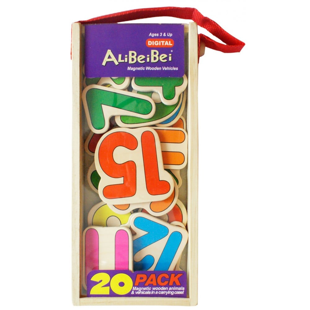 Magnetic number box - puzzle for toys