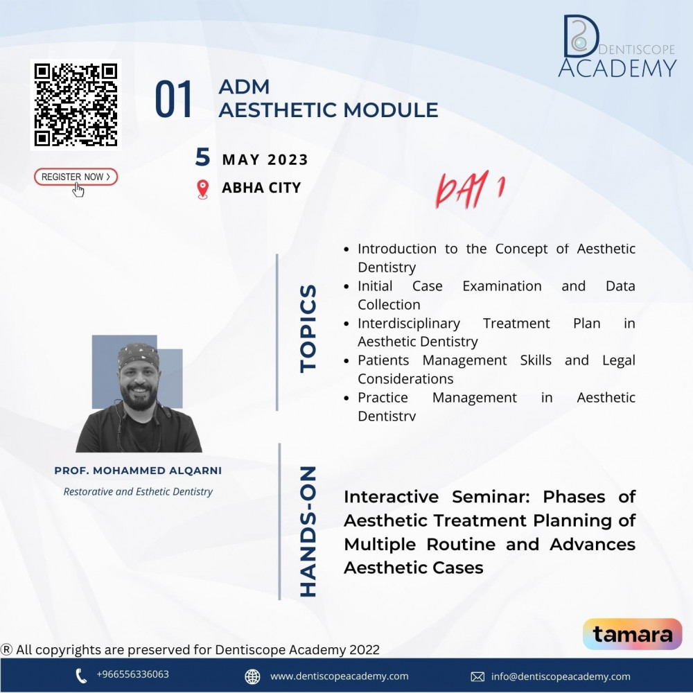ADM - AESTHETIC MODULE Day1 - ABHA - DENTISCOPE Academy