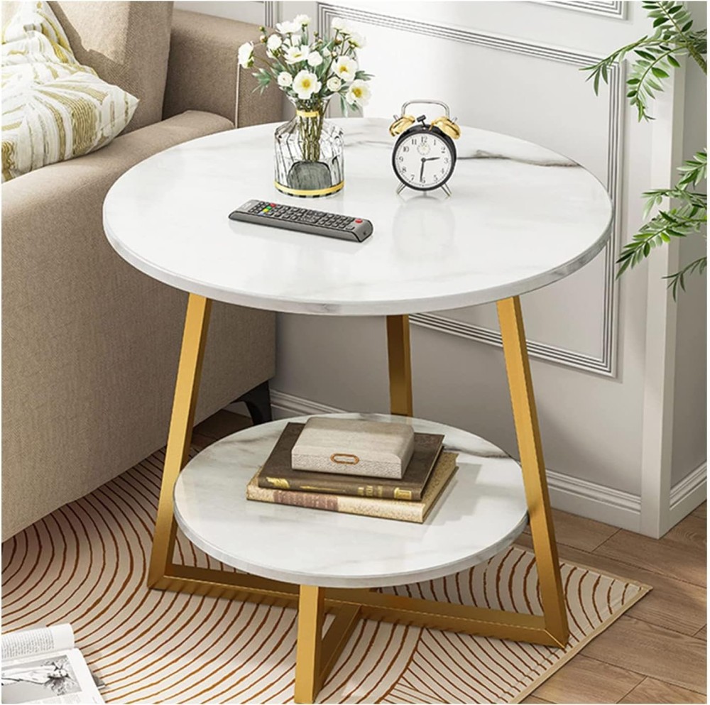Marble end table with storage store