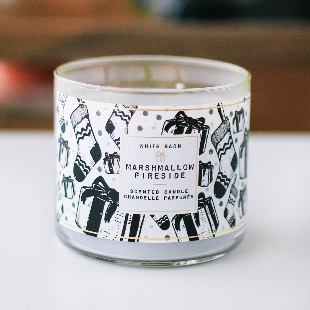 Marshmallow fireside candle store