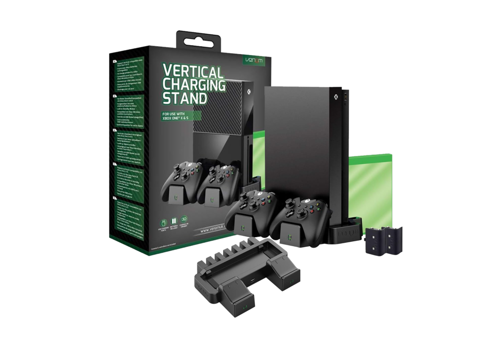 Venom Xbox One Vertical Charging Stand for Xbox One X S Black VS2861 Best Deals on Laptop PC LED Projector Gaming Accessories in Saudia