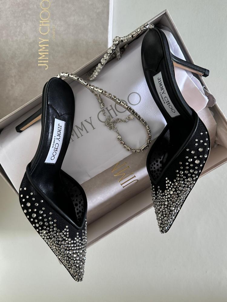 Jimmy Choo wholesale Shoes Saeda 100 Black Jimmy Choo wholesale Shoes Saeda 100 Black