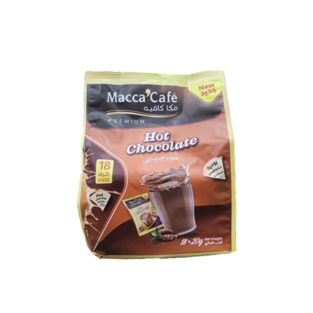 هوت شوكلت بريميوم مكا كافيه اظرف 18 ظرف | Macca Cafe Premium Hot ...